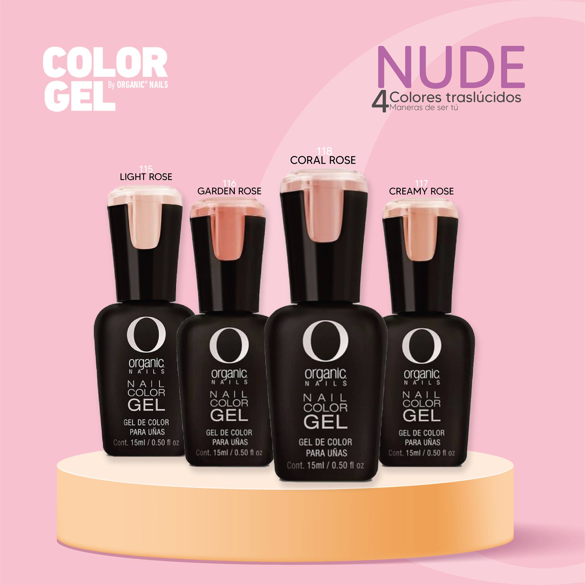Set de Esmaltes Color Nude de Organic Nails | Nail Art Store